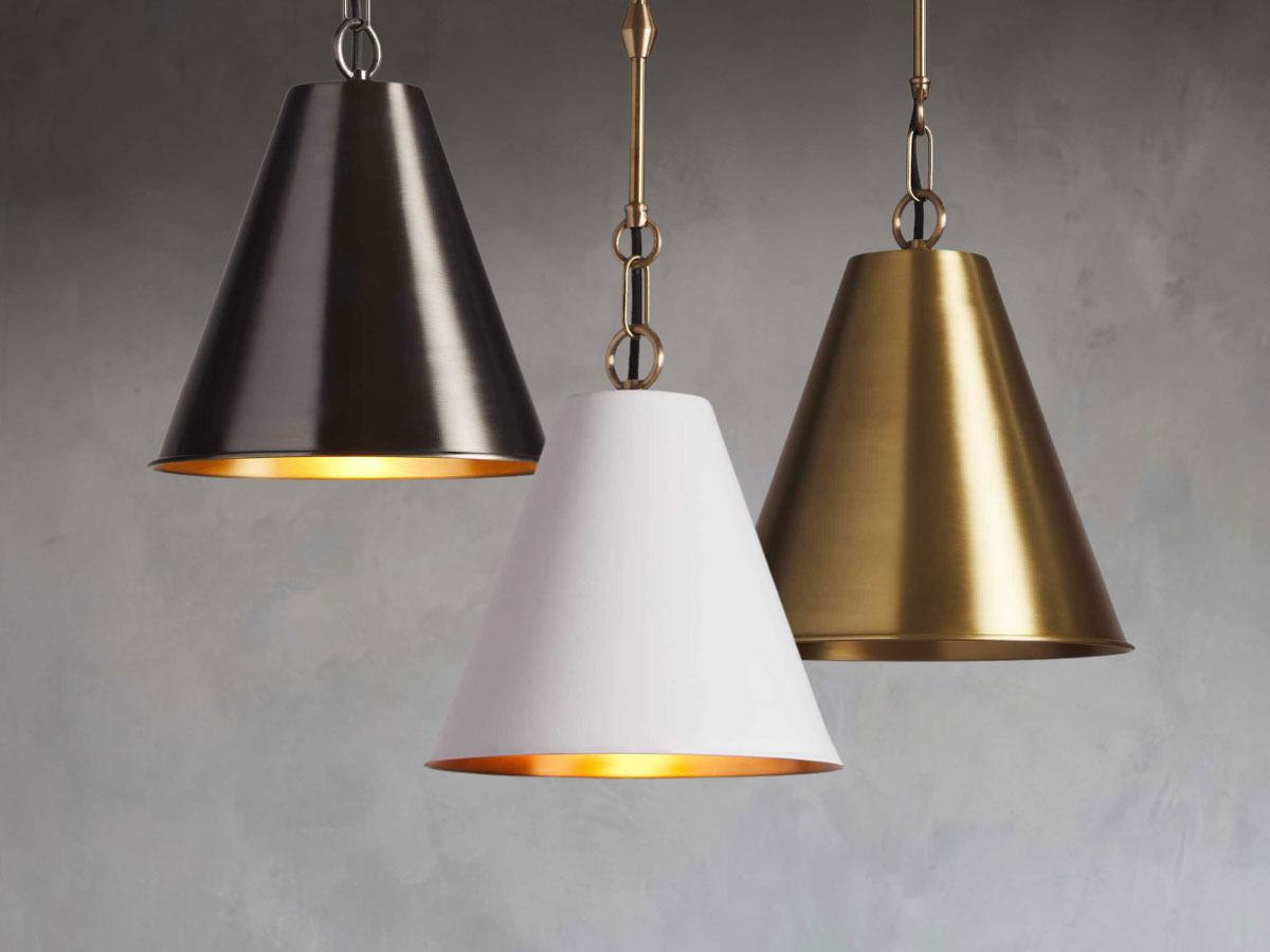 Brass Cone Pendant Light